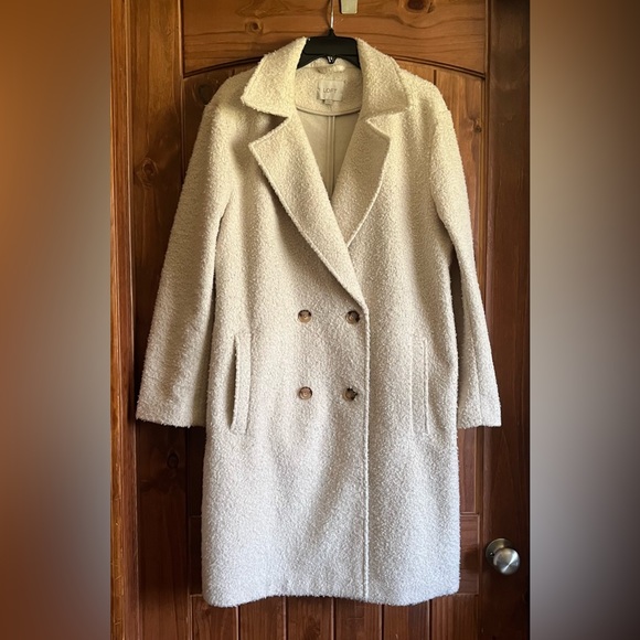 LOFT | Jackets & Coats | Loft Double Breasted Coat Off White Euc Xl ...